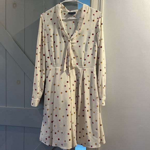 Modcloth | Dresses | Modcloth Retro Style Cream Polka Dot Dress With ...